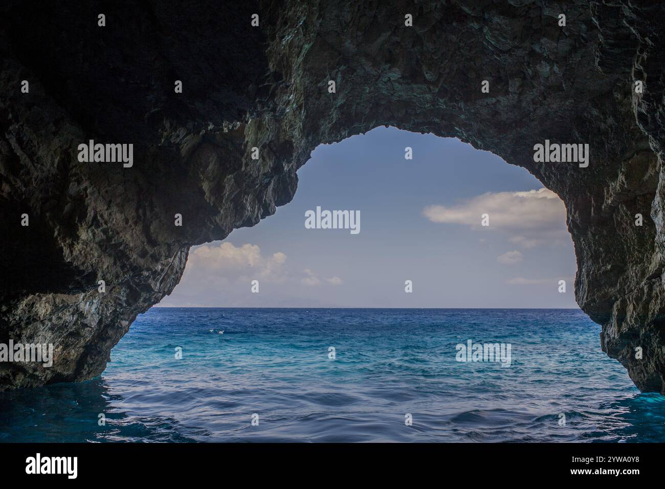 Blue Caves, Greece, Zakynthos, Blue Caves, Greece, Europe Stock Photo ...