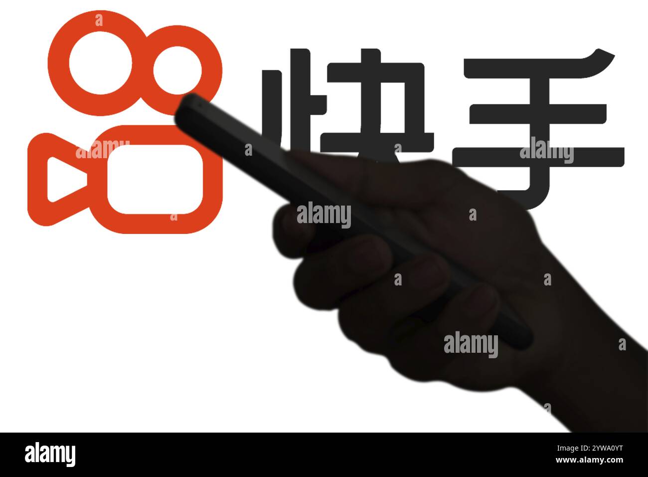 Chinese short-video platform Kuaishou logo on smartphone Stock Photo ...