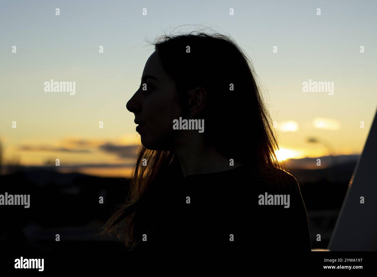 Womens profile silhouette hi-res stock photography and images - Alamy