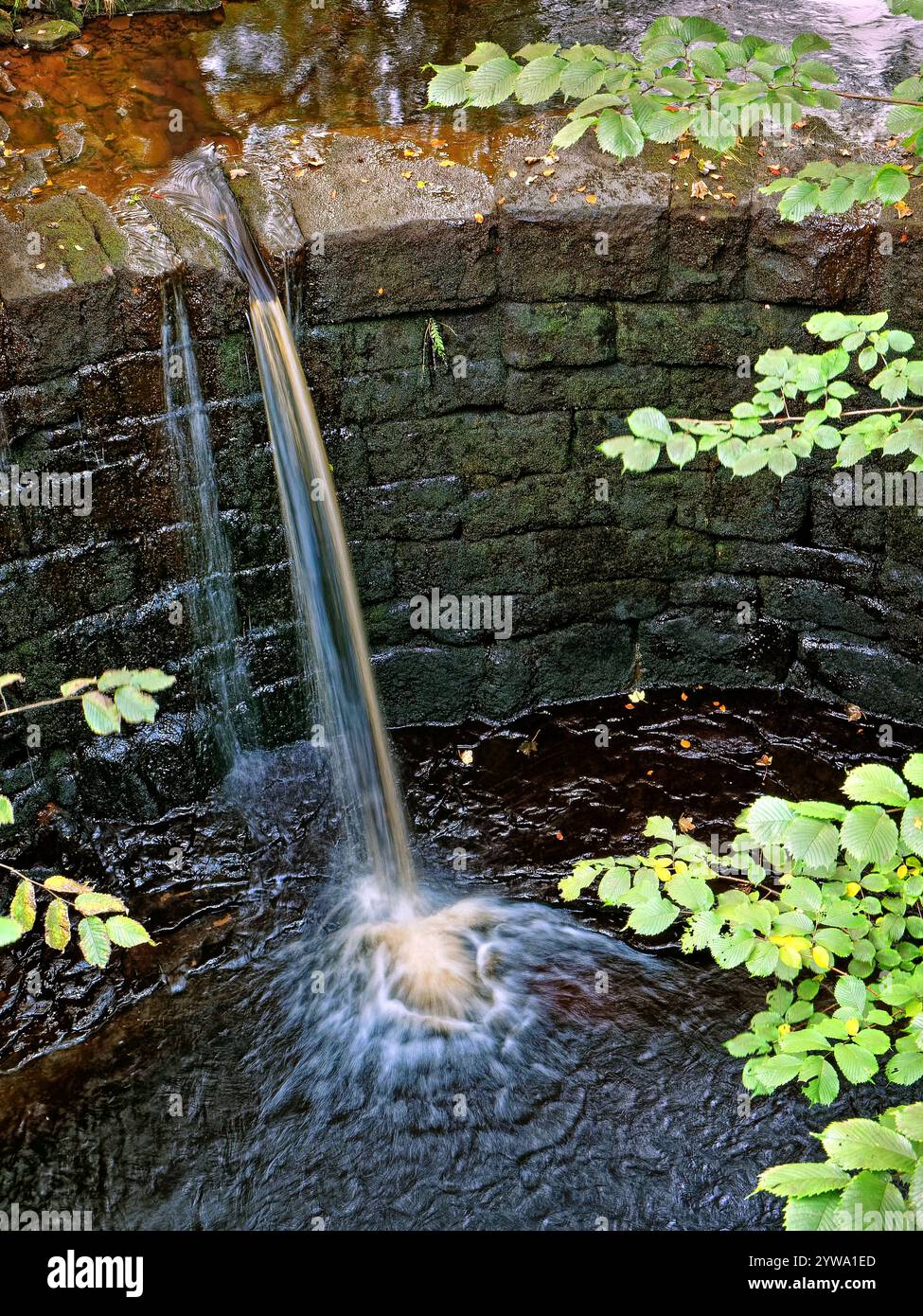 UK, West Yorkshire, Huddersfield, Marsden, River Colne, Horseshoe ...