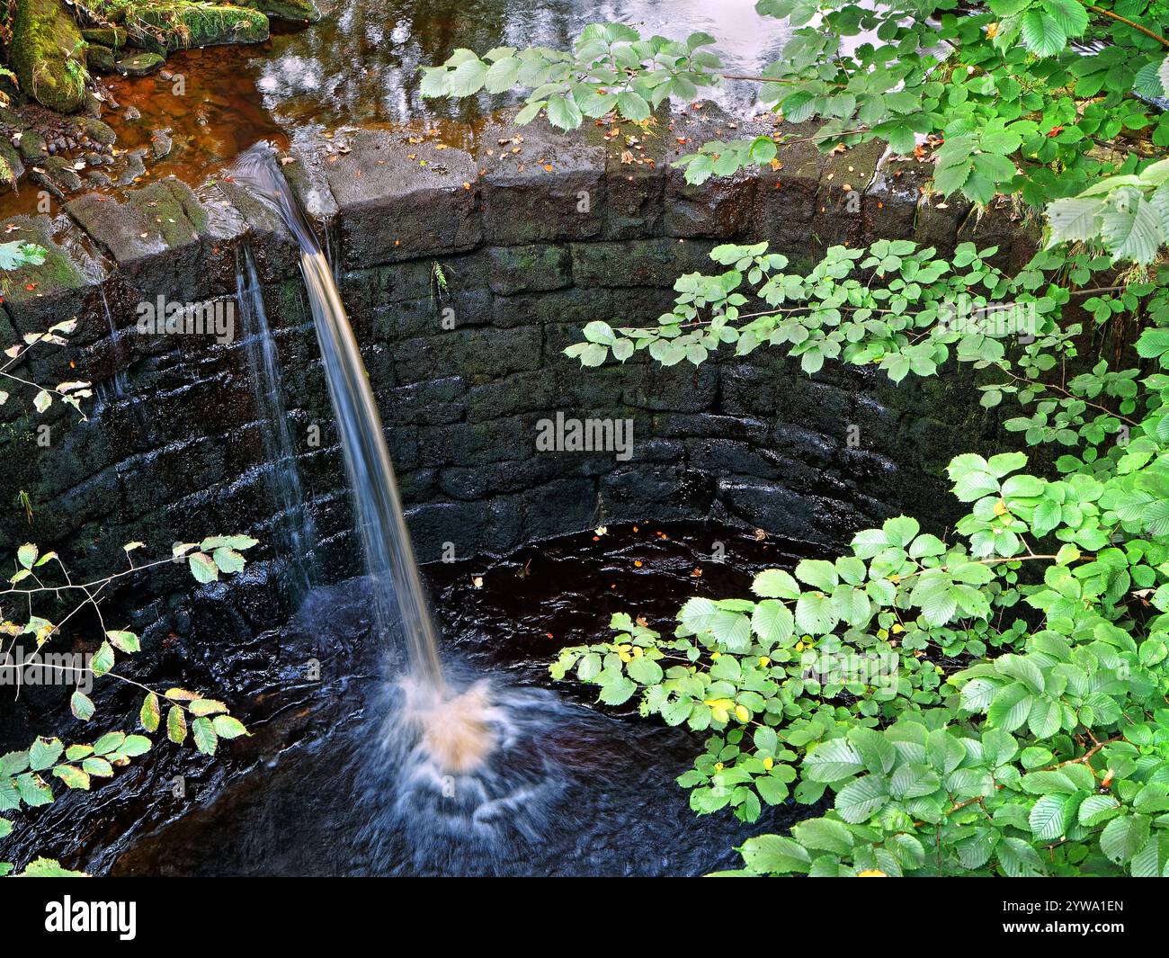 UK, West Yorkshire, Huddersfield, Marsden, River Colne, Horseshoe ...