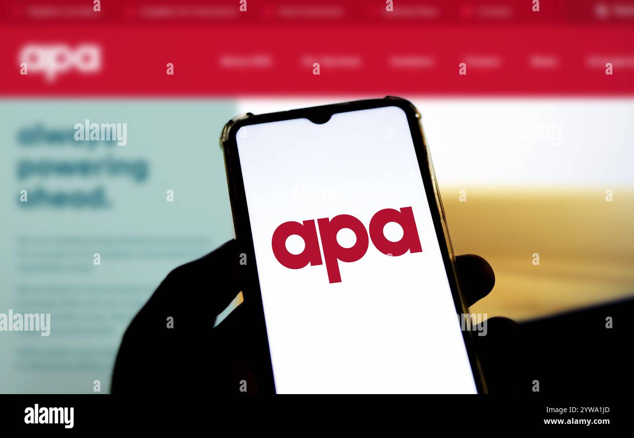 always powering ahead (APA) logo on smartphone Stock Photo - Alamy