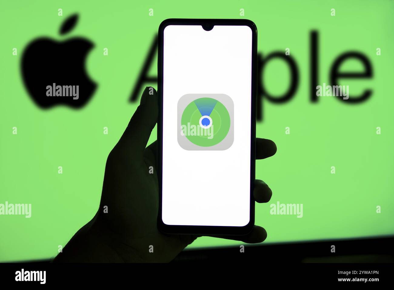 Apple Find My iphone logo on smartphone Stock Photo - Alamy