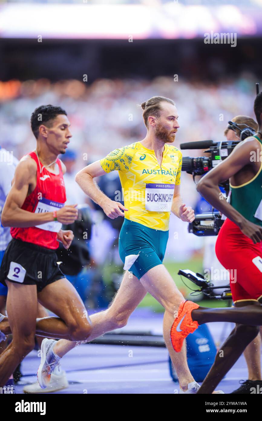 Ben Buckingham participating in the 3000 metres steeplechase at the ...