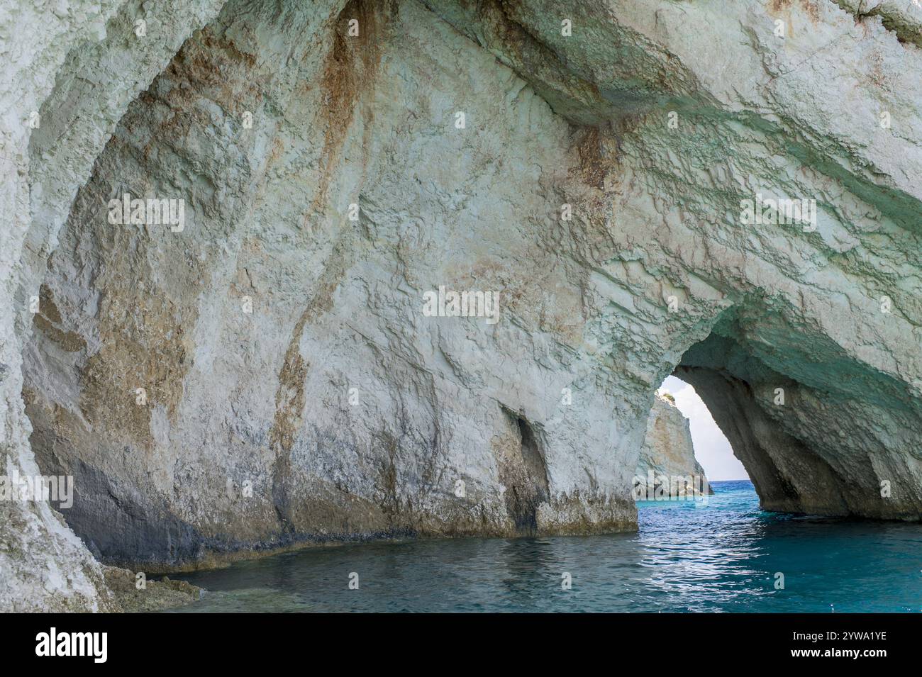 Blue Caves, Greece, Zakynthos, Blue Caves, Greece, Europe Stock Photo ...