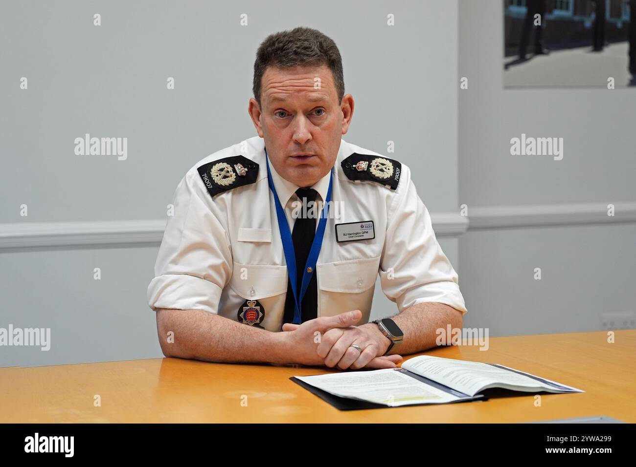 Essex Police chief constable Ben-Julian Harrington speaking about ...