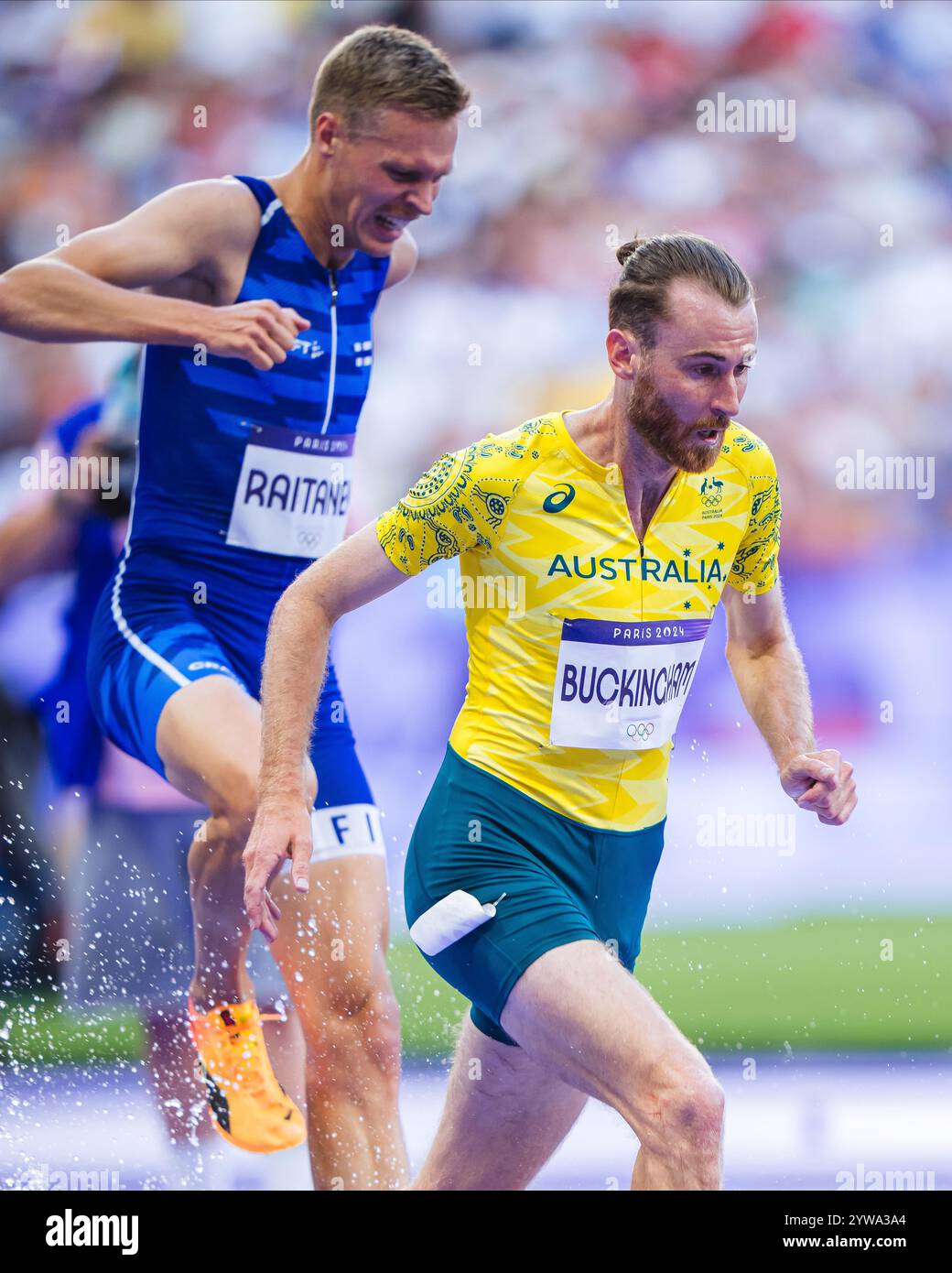 Ben Buckingham participating in the 3000 metres steeplechase at the ...