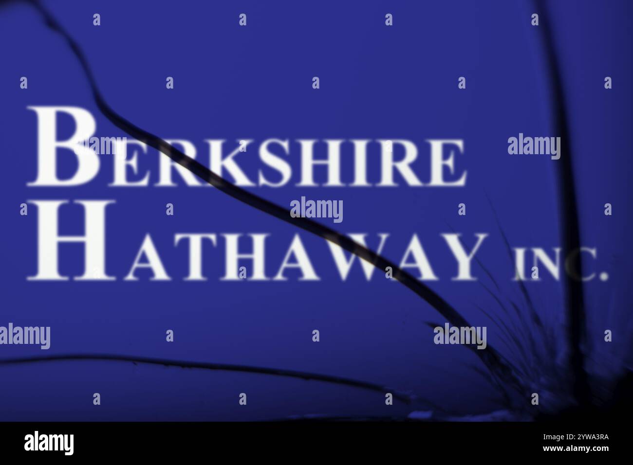 Berkshire Hathaway inc logo is visible on the broken glass. Berkshire ...