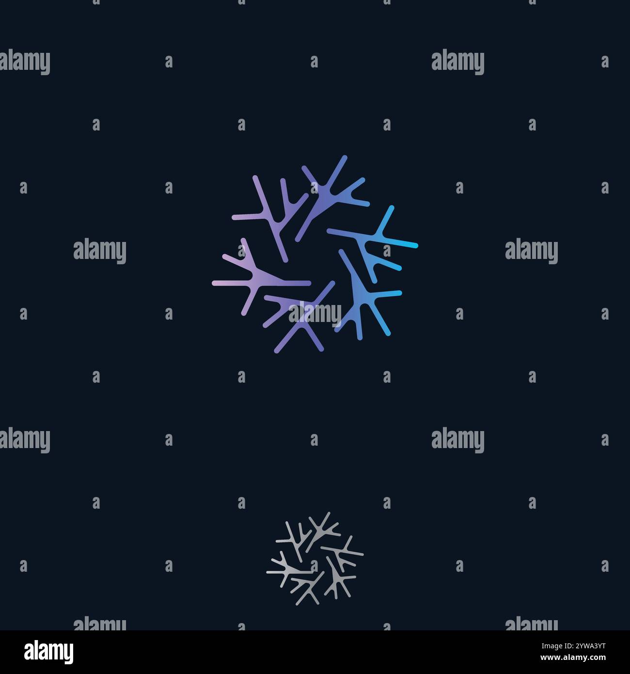 Outline style colorful design logo creative circle Coral reef. Vector ...