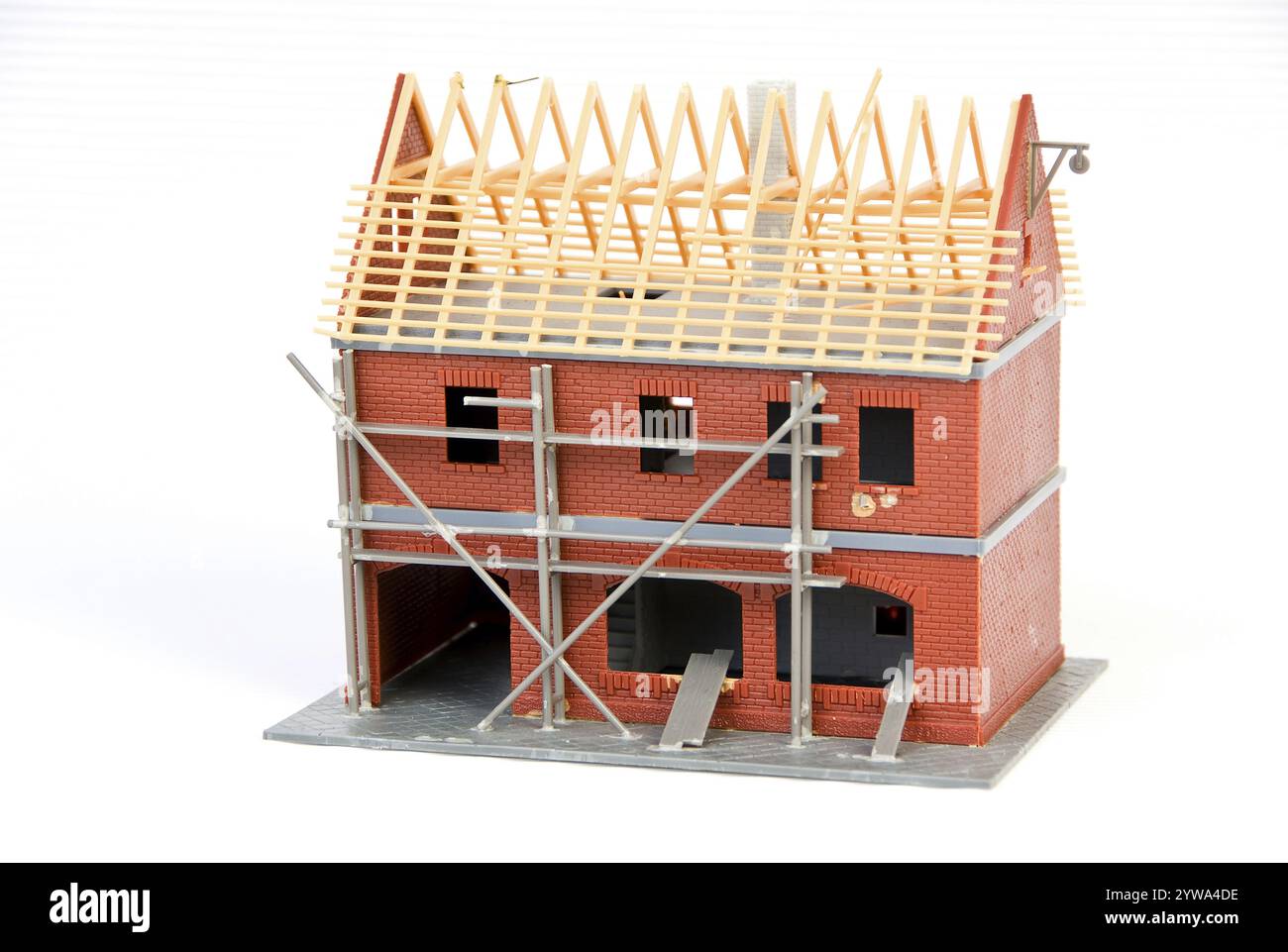 Symbol photo, model house, detached house, shell construction, rising ...