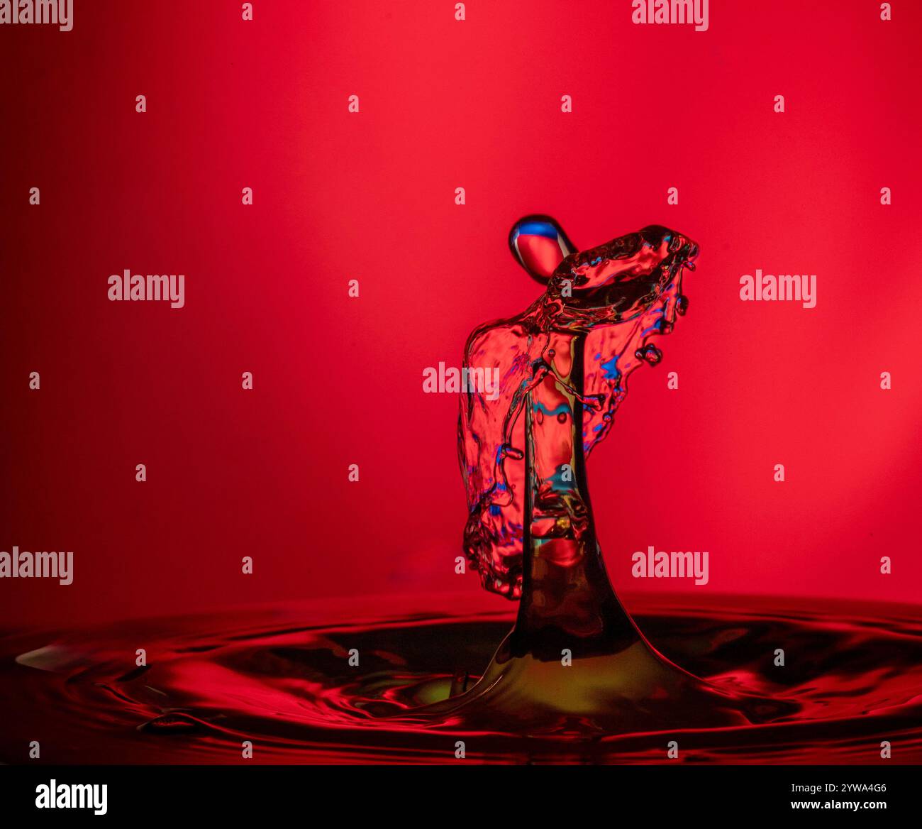 Arresting ethereal colour infused imaginative water collision macro ...