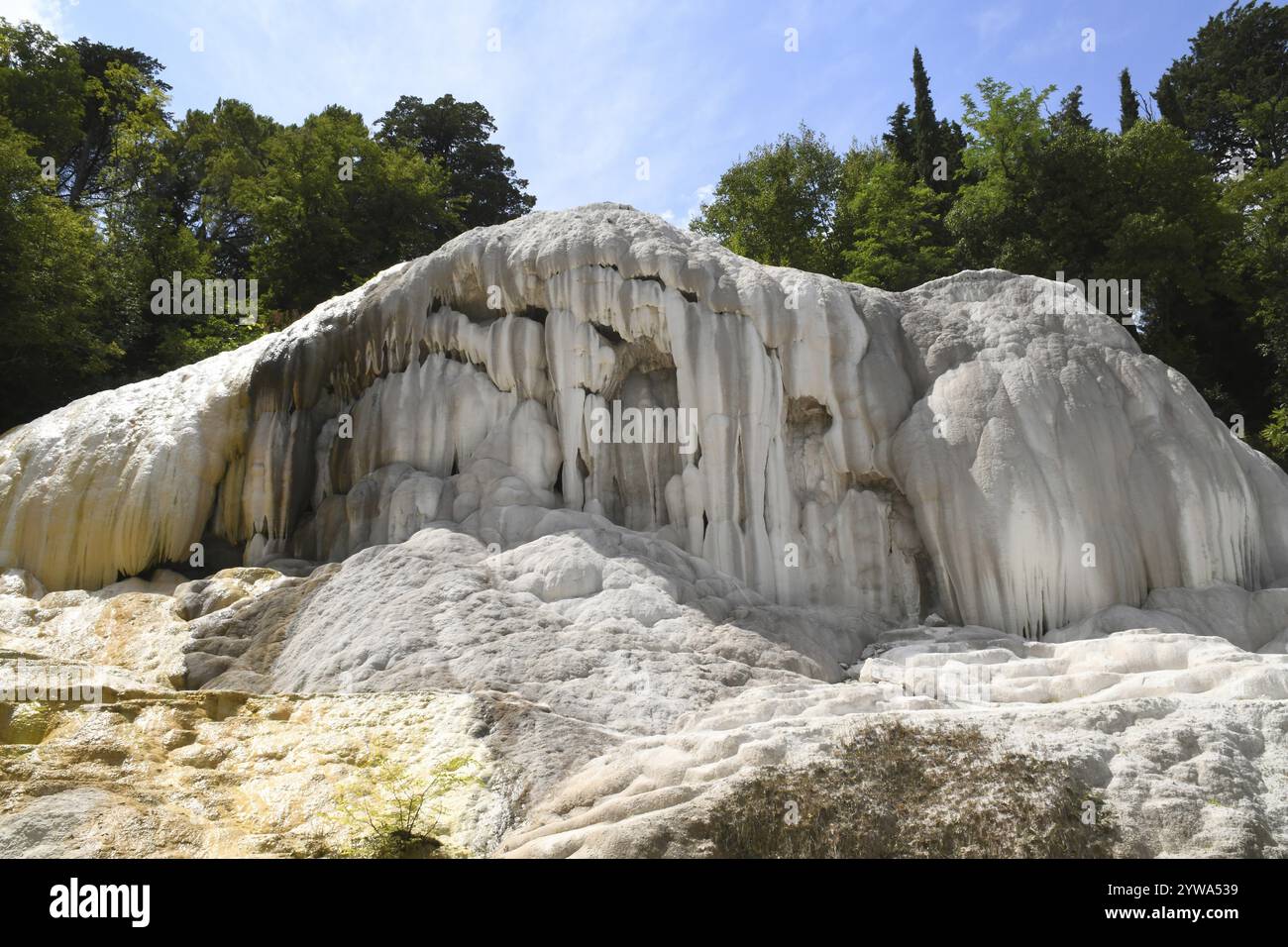 The limestone formations of Bagni San Filippo, Tuscany, Italy, Europe ...