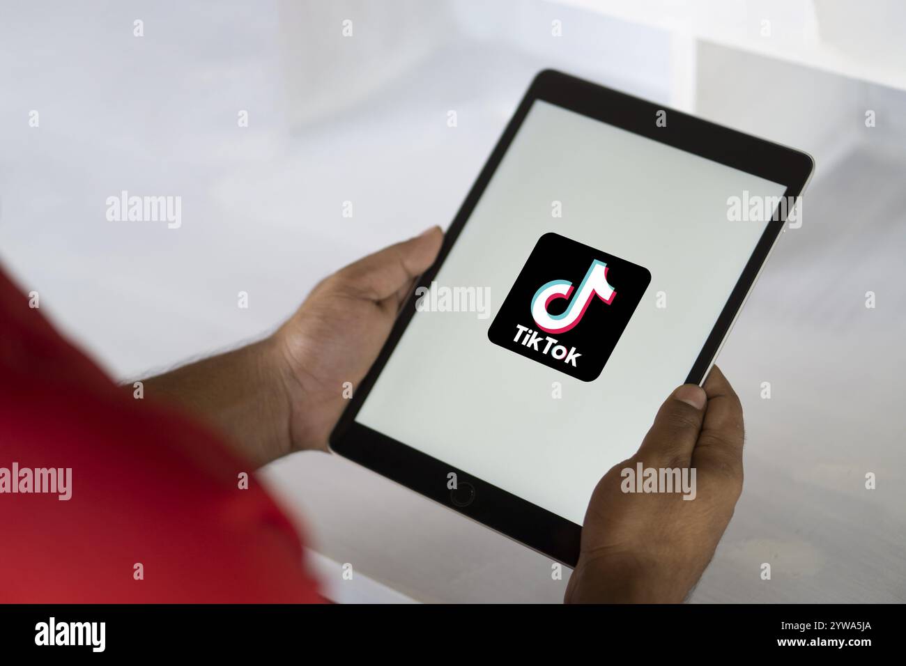 Tik Tok logo on smartphone Stock Photo - Alamy