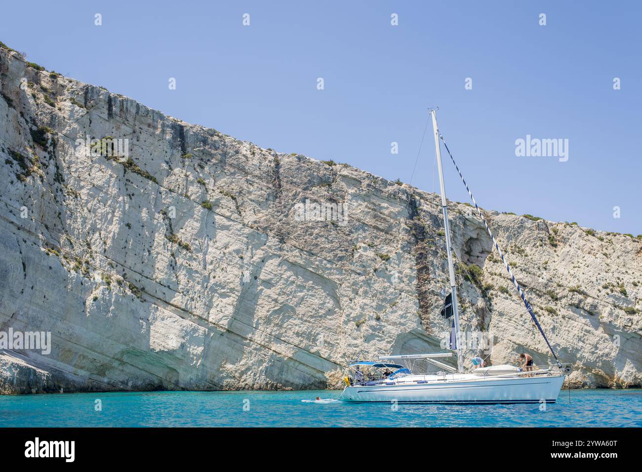 Blue Caves, Greece, Zakynthos, Blue Caves, Greece, Europe Stock Photo ...