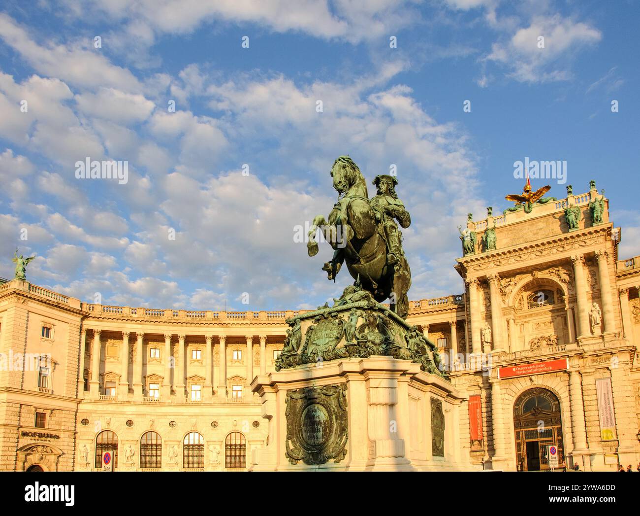 Vienna, Austria. Hofbug. Equestrian Statue (1856) of Prince Eugene ...
