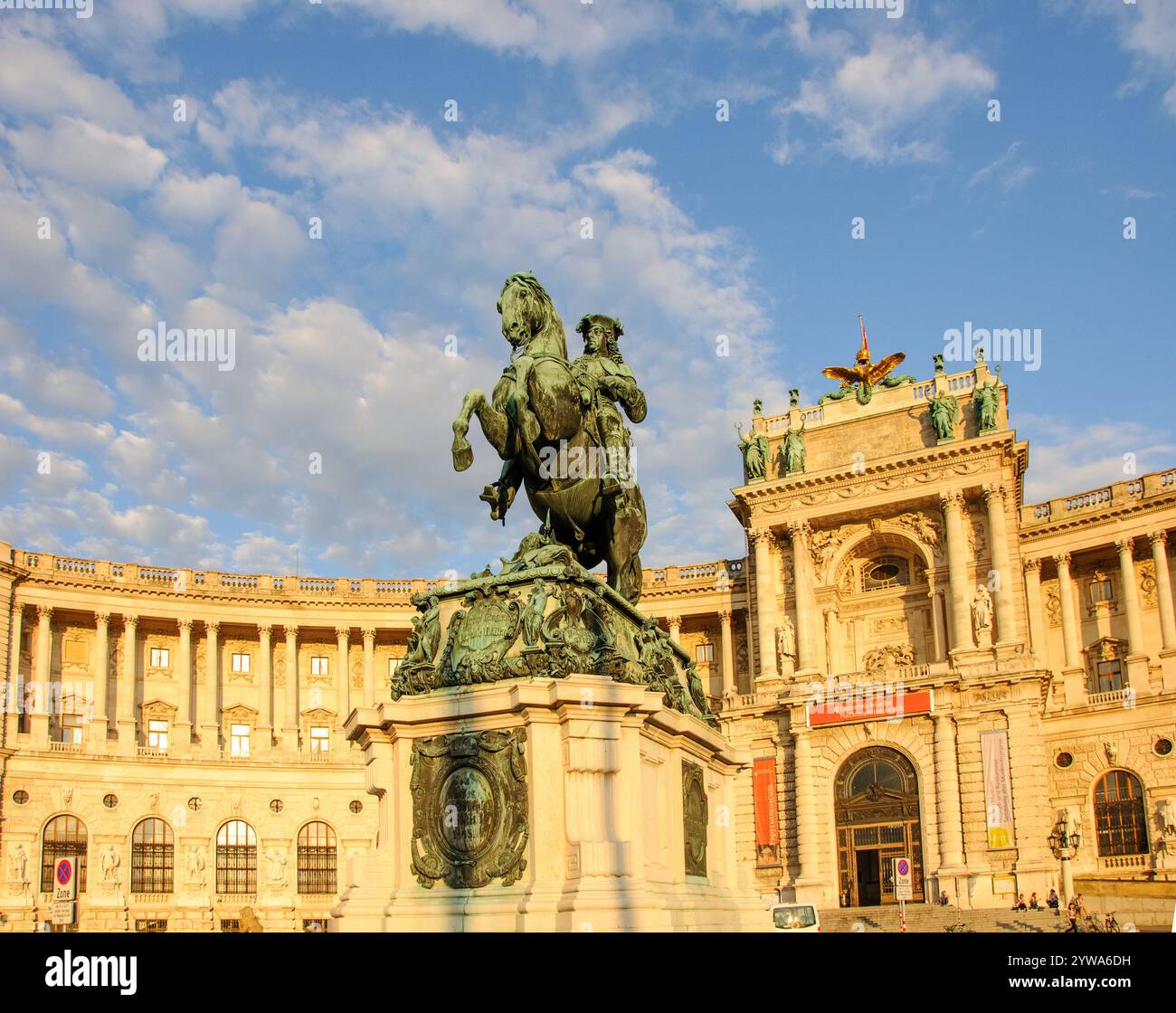 Vienna, Austria. Hofbug. Equestrian Statue (1856) of Prince Eugene ...