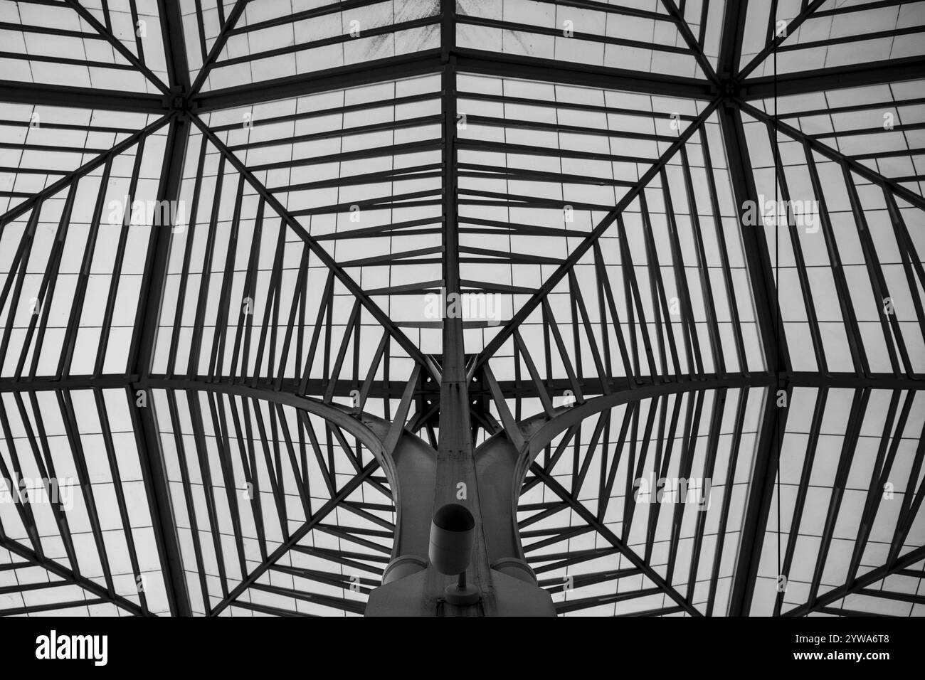 Santiago calatrava oriente station Black and White Stock Photos ...