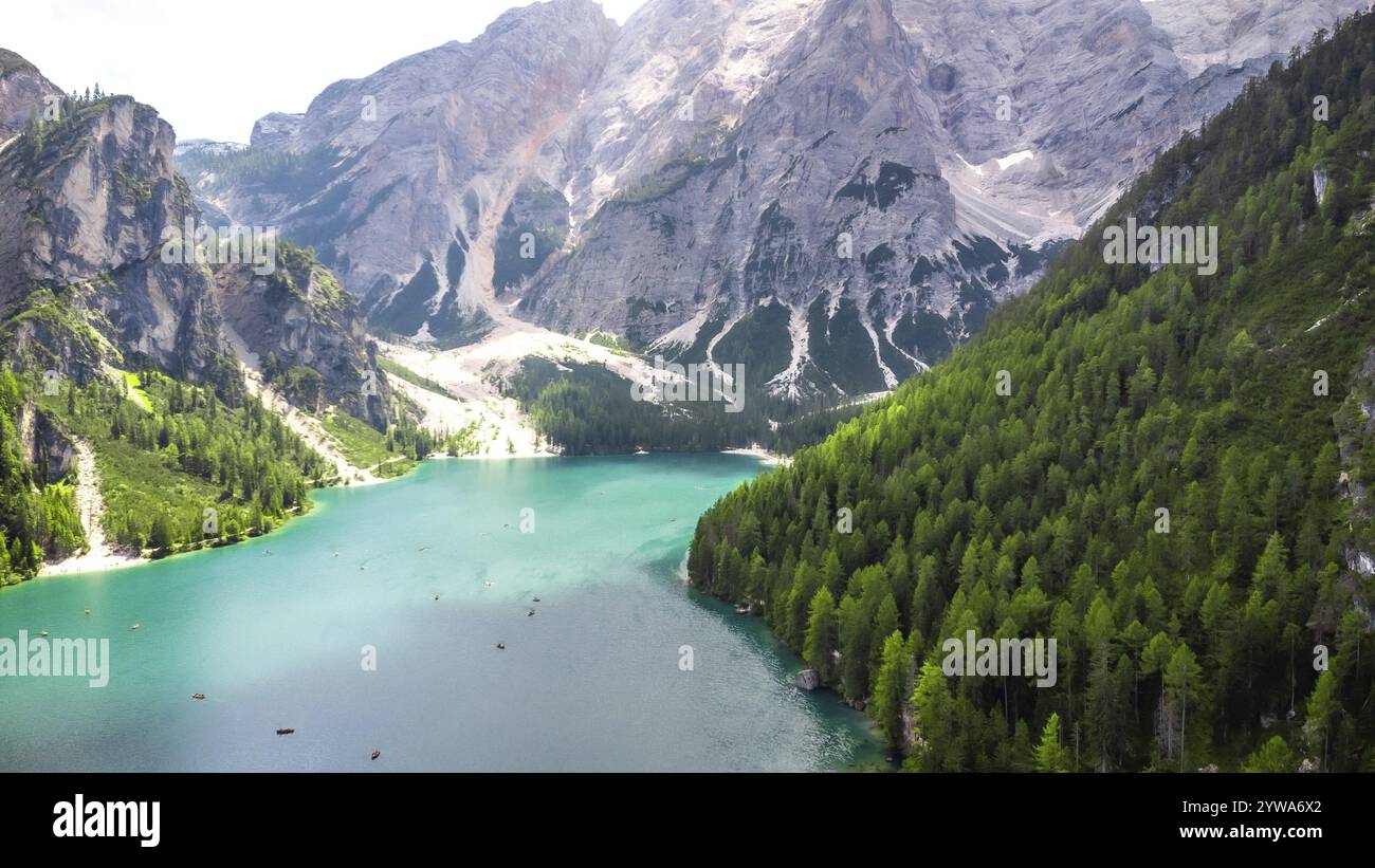 Turquoise water lush forests surround hi-res stock photography and ...