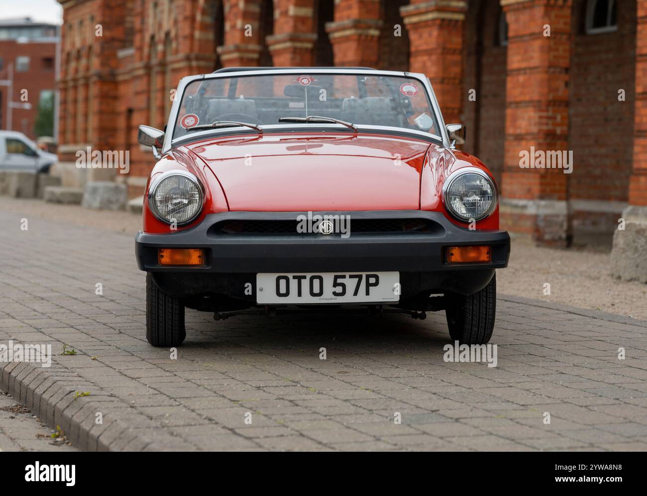 1975 MG Midget rubber bumper classic British sports car Stock Photo - Alamy