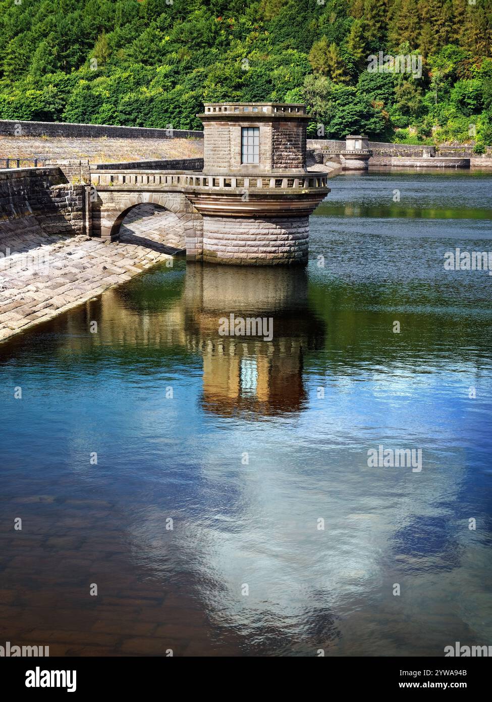 UK, Derbyshire, Peak District, Ladybower Reservoir and Dam Stock Photo ...