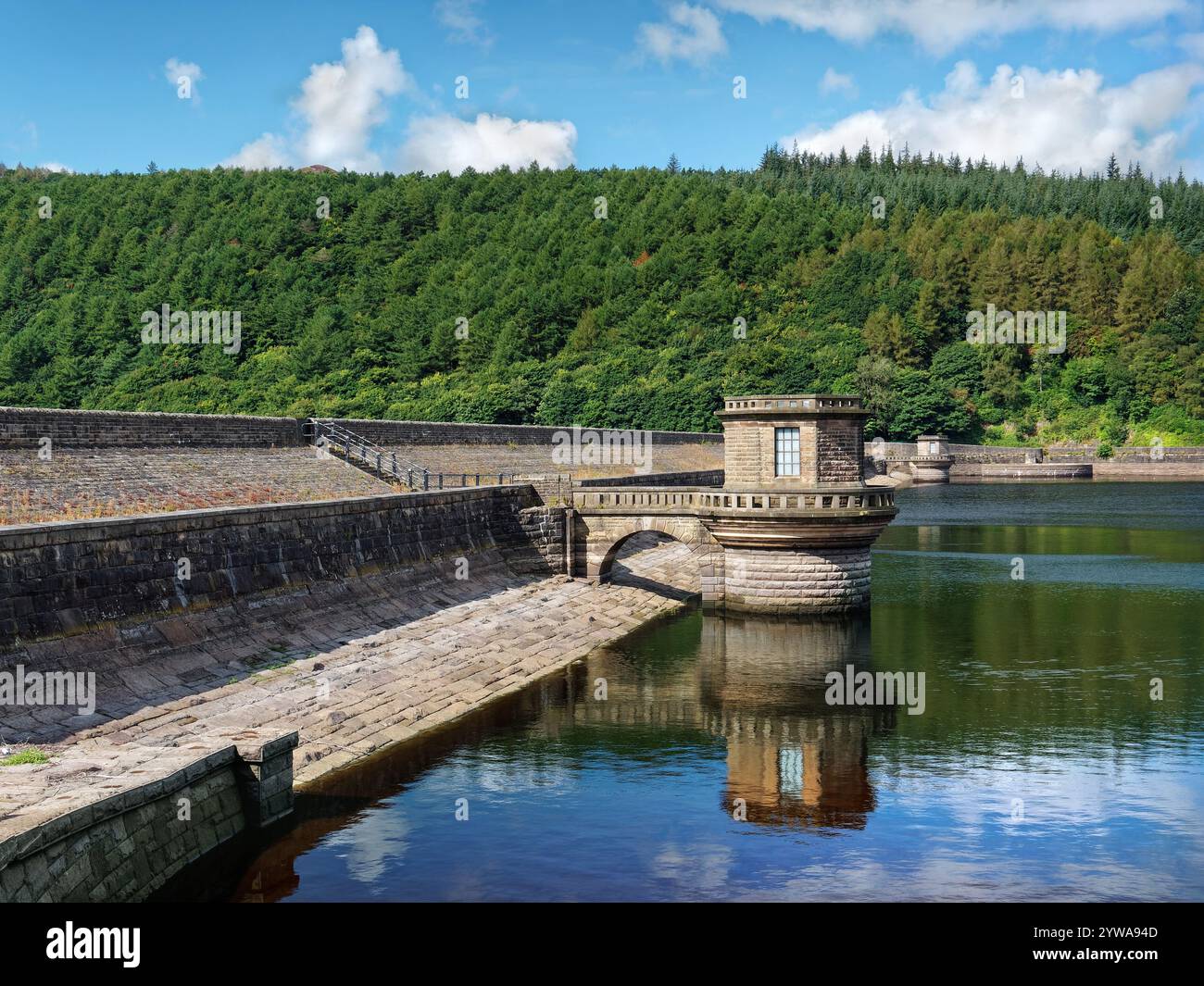 UK, Derbyshire, Peak District, Ladybower Reservoir and Dam Stock Photo ...
