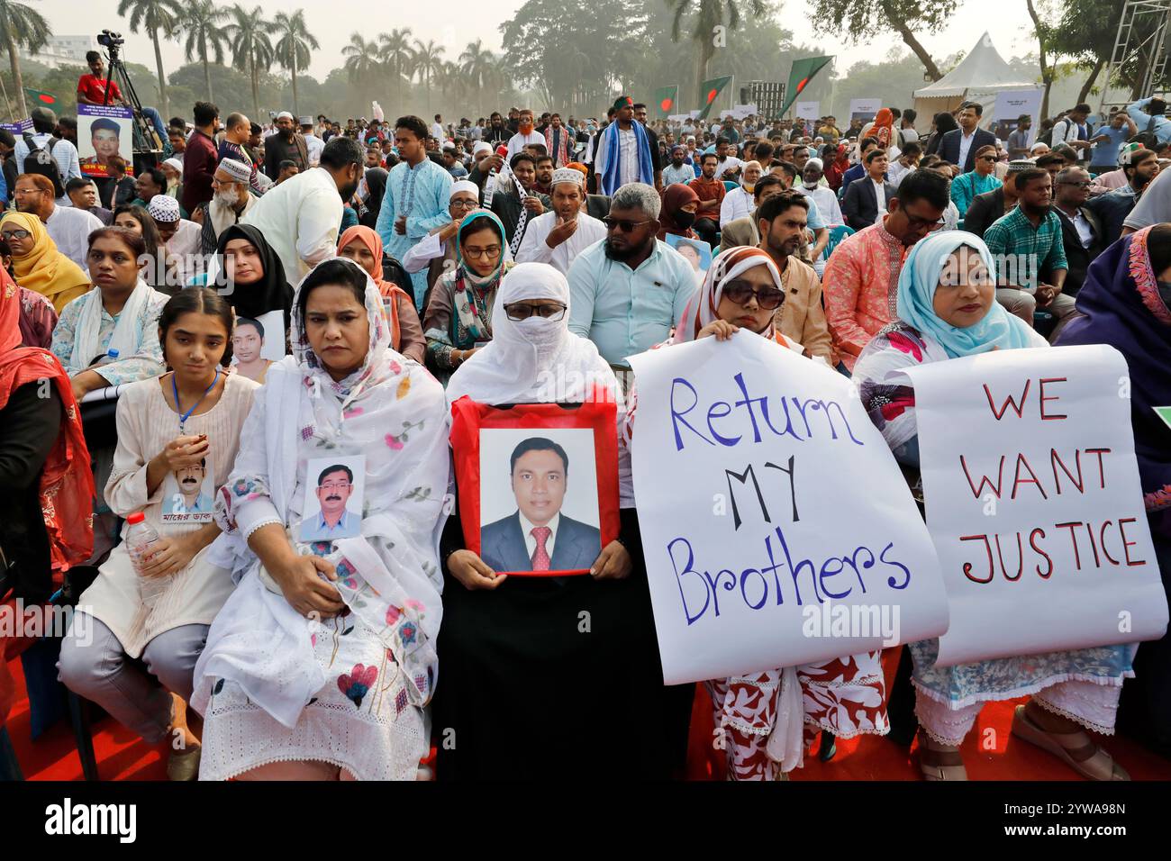 Dhaka, Bangladesh - November 10, 2024: Relatives of those killed in ...