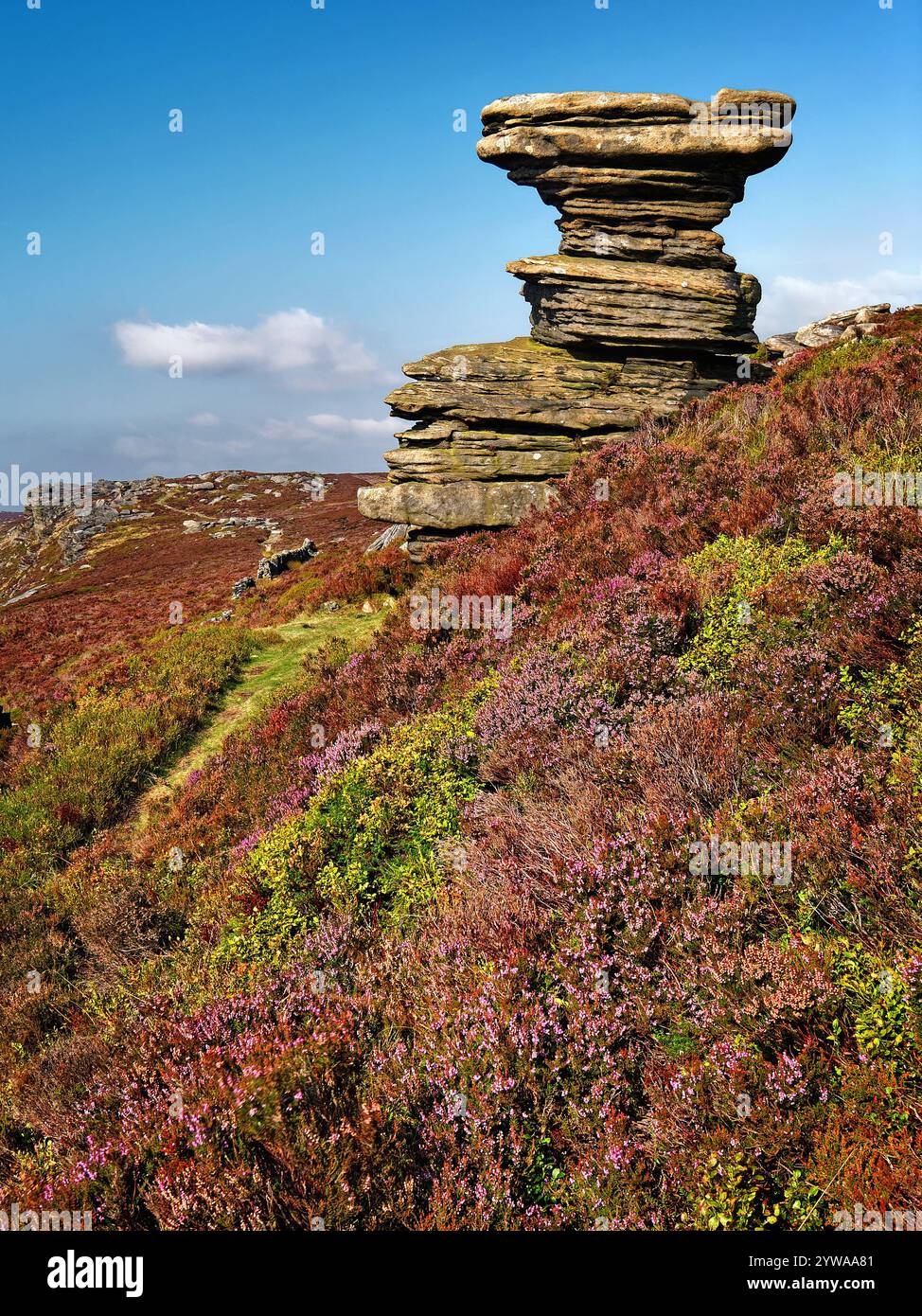 UK, Derbyshire, Peak District, Derwent Edge, Salt Cellar Stock Photo ...