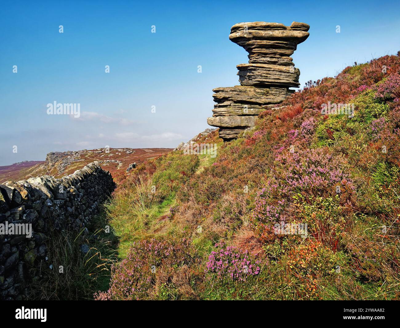 UK, Derbyshire, Peak District, Derwent Edge, Salt Cellar Stock Photo ...