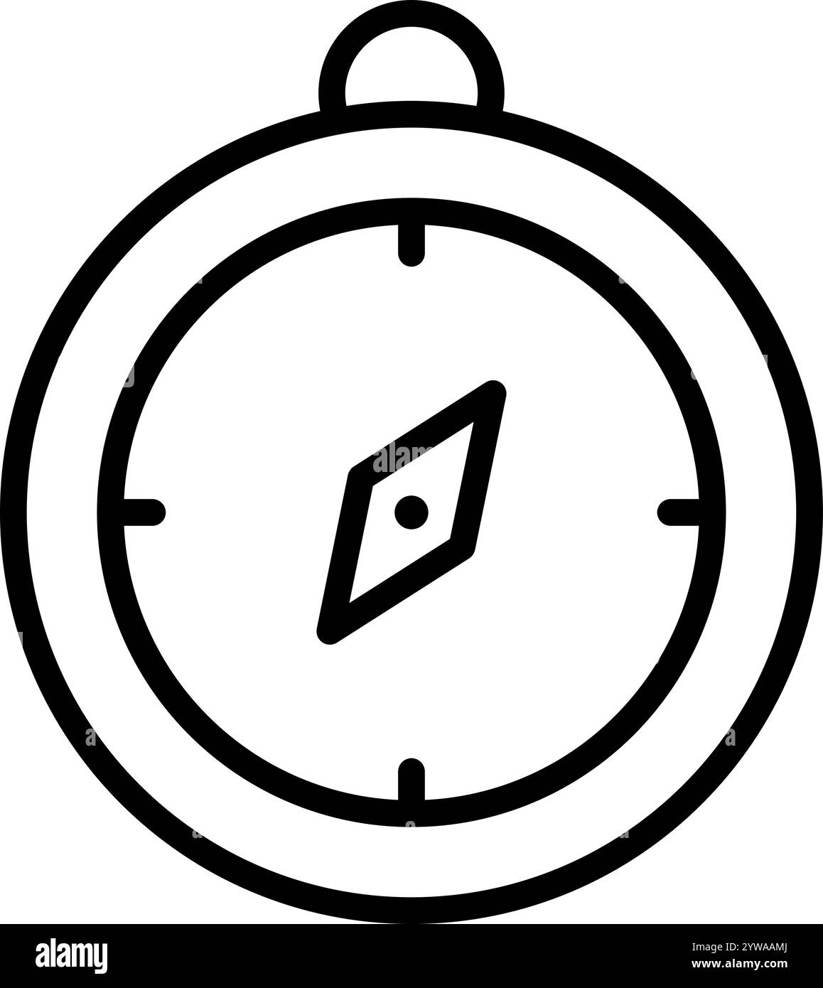 Compass line icon. Navigation technology outline vector sign ...