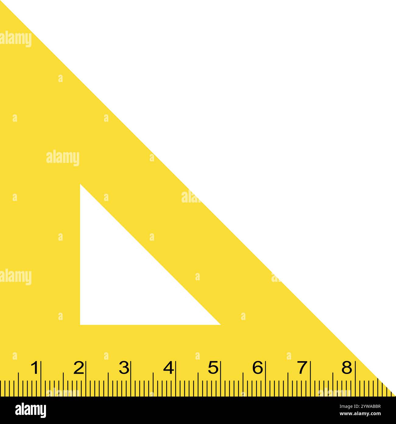 Measurement Tape, yellow Triangle tape, Scales in inches and CM ...