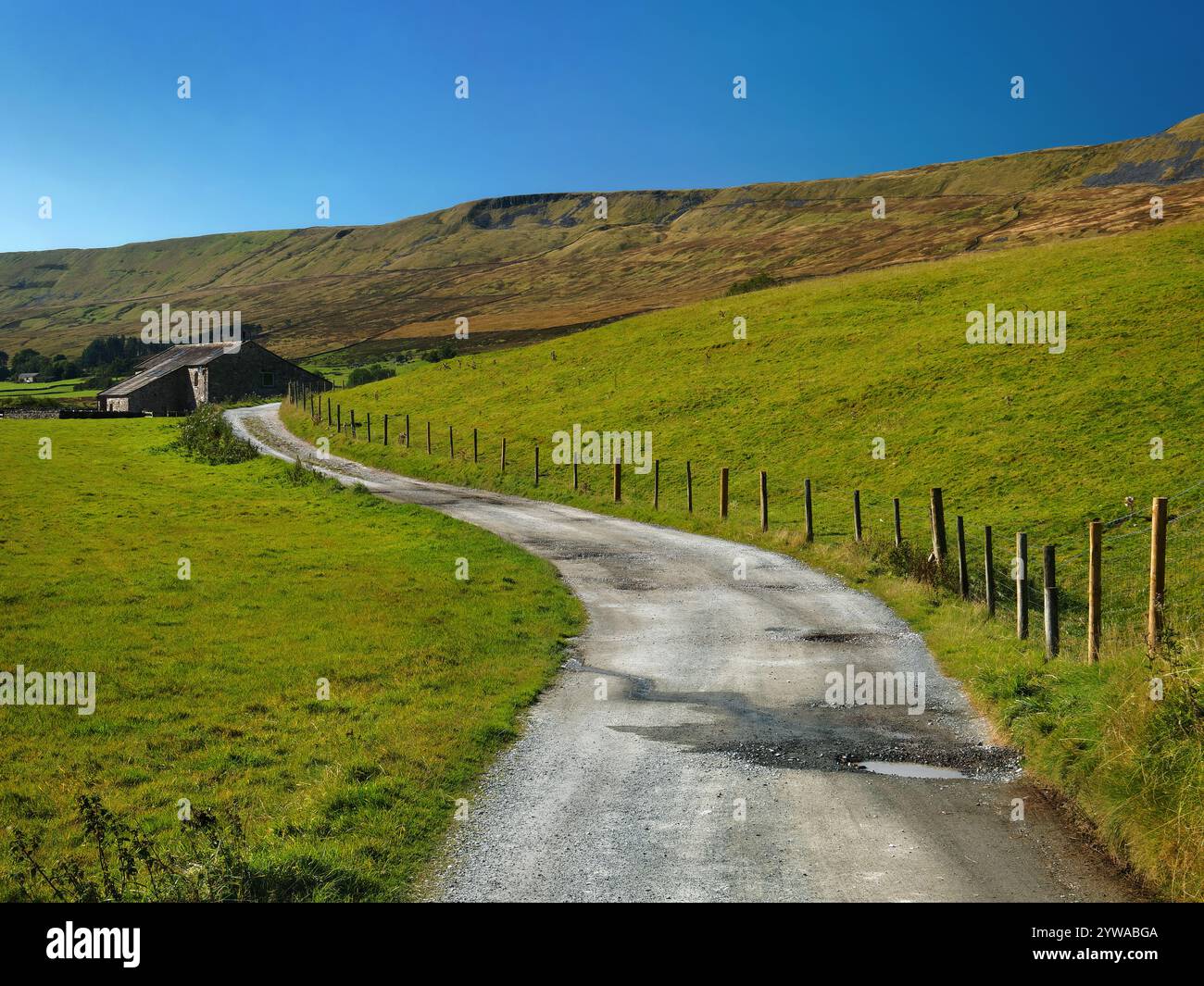 UK, North Yorkshire, Yorkshire Dales, Ribblehead, Path looking towards ...