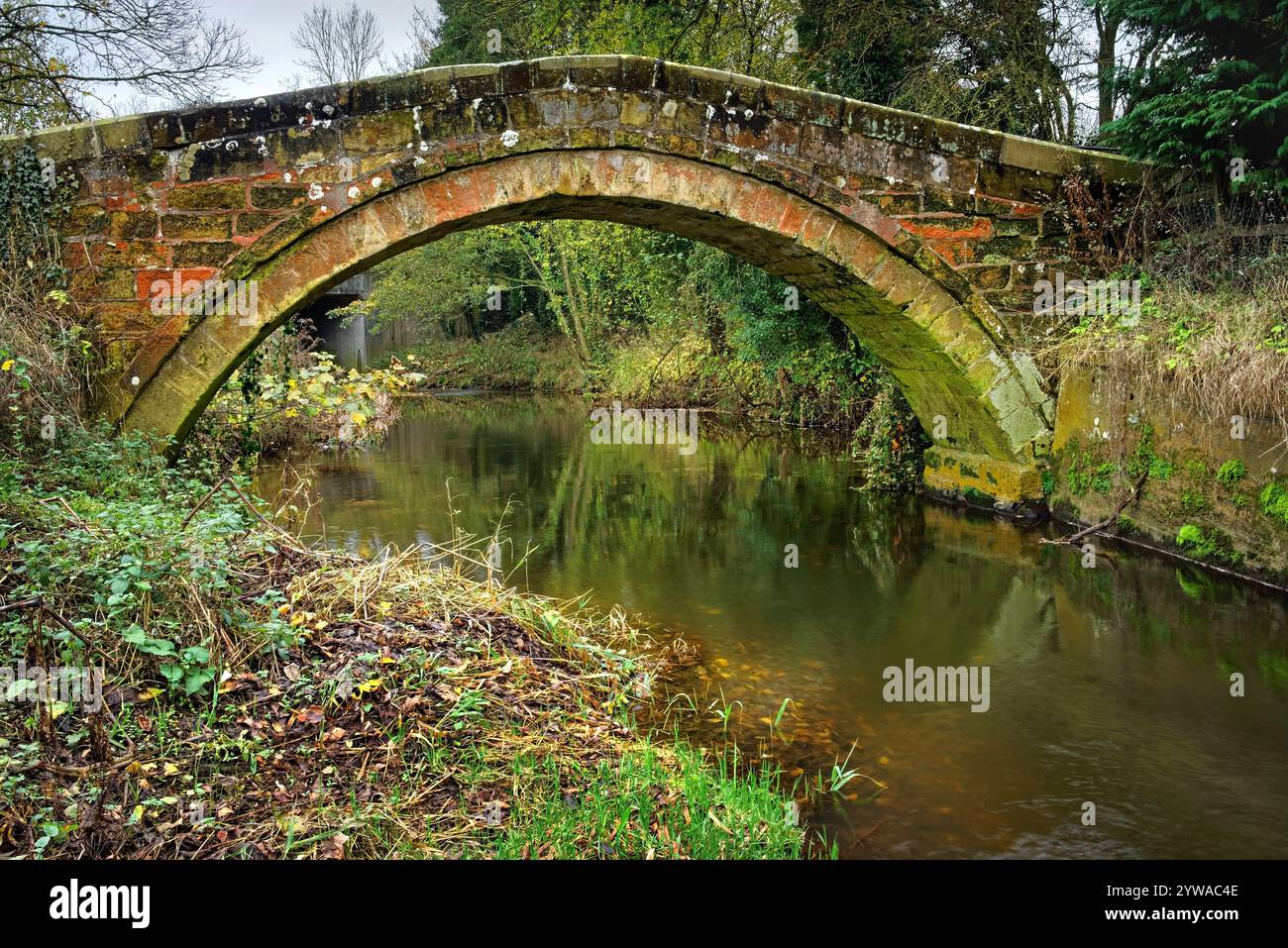 UK, North Yorkshire, Thirsk, Sowerby, World's End Bridge over Cod Beck ...