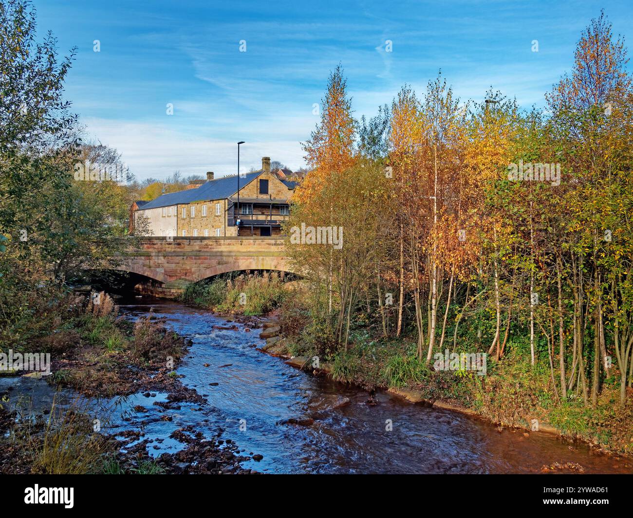 UK, South Yorkshire, Sheffield, River Loxley at Malin Bridge Stock ...