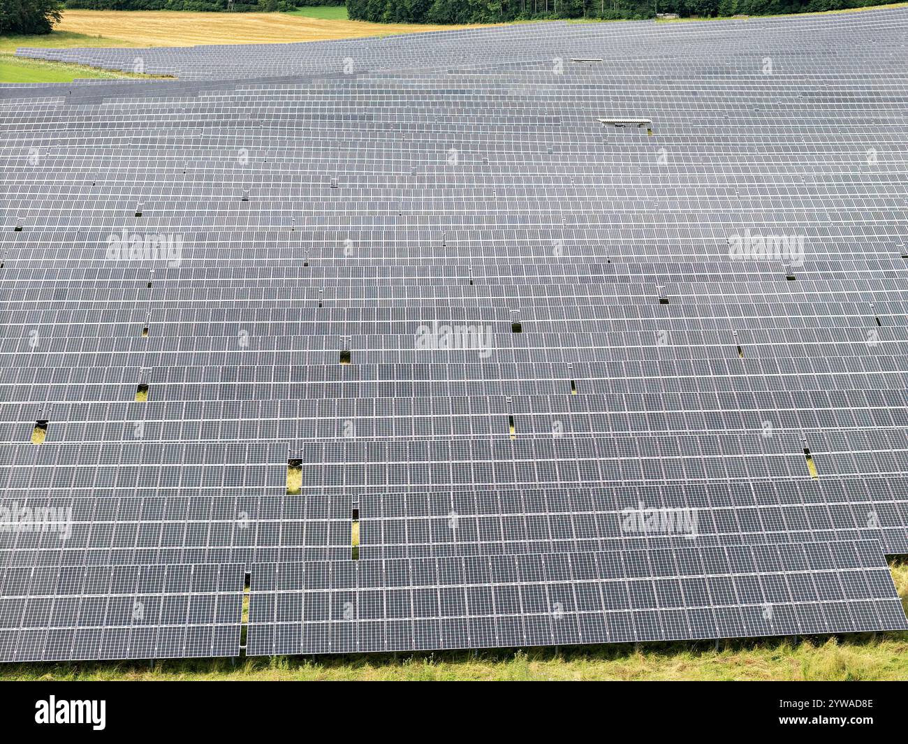 large field of solar cells in Germany in late summer Stock Photo - Alamy