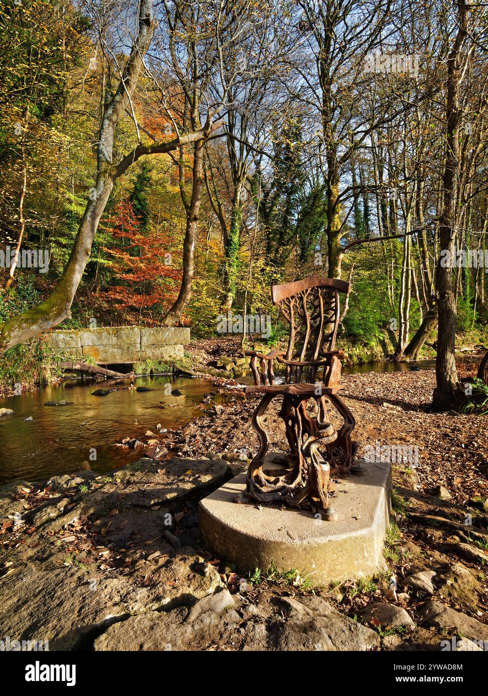 UK, South Yorkshire, Sheffield, Rivelin Valley, River Rivelin, Iron ...