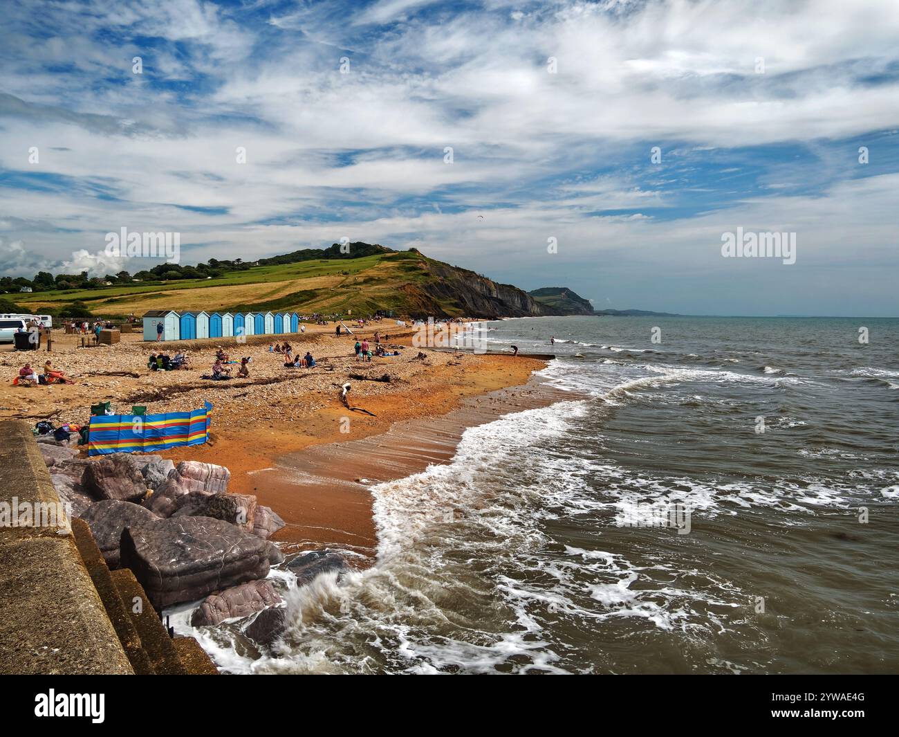 West bay dorset beach huts hi-res stock photography and images - Alamy