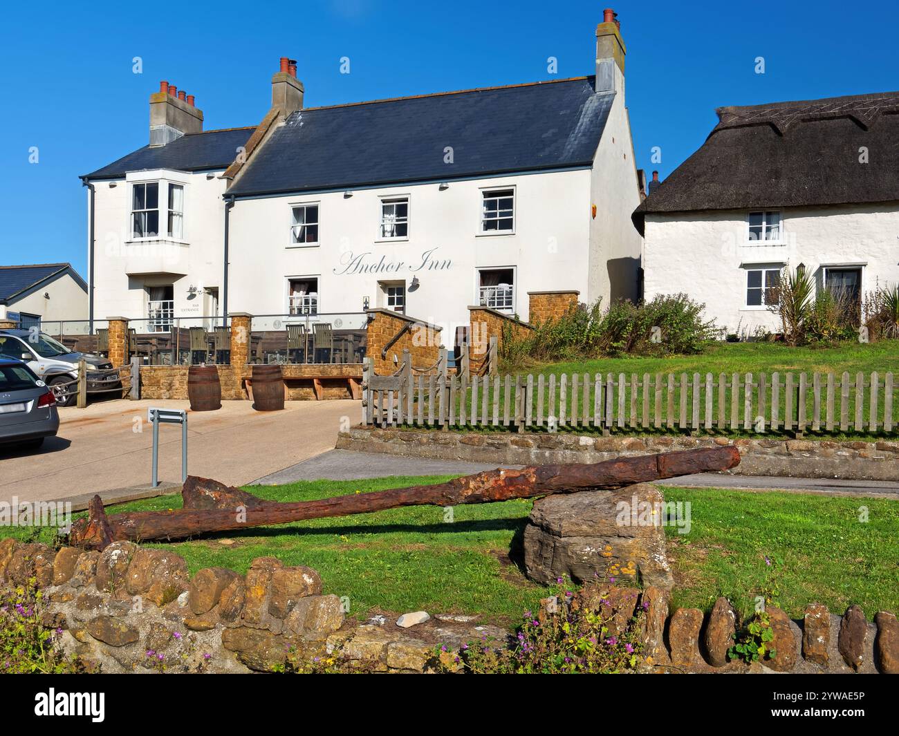 UK, Dorset, Seatown, The Anchor Inn Stock Photo - Alamy