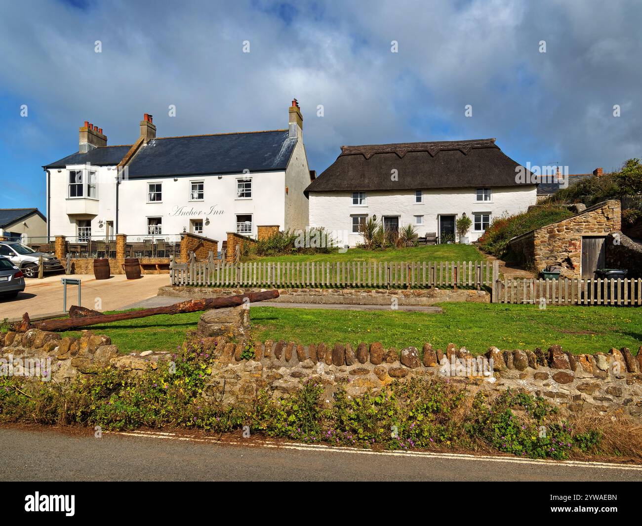 UK, Dorset, Seatown, The Anchor Inn Stock Photo - Alamy