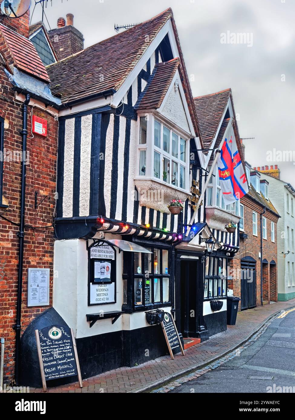 UK, Dorset, Poole, Thames Street, The King Charles Pub Stock Photo - Alamy