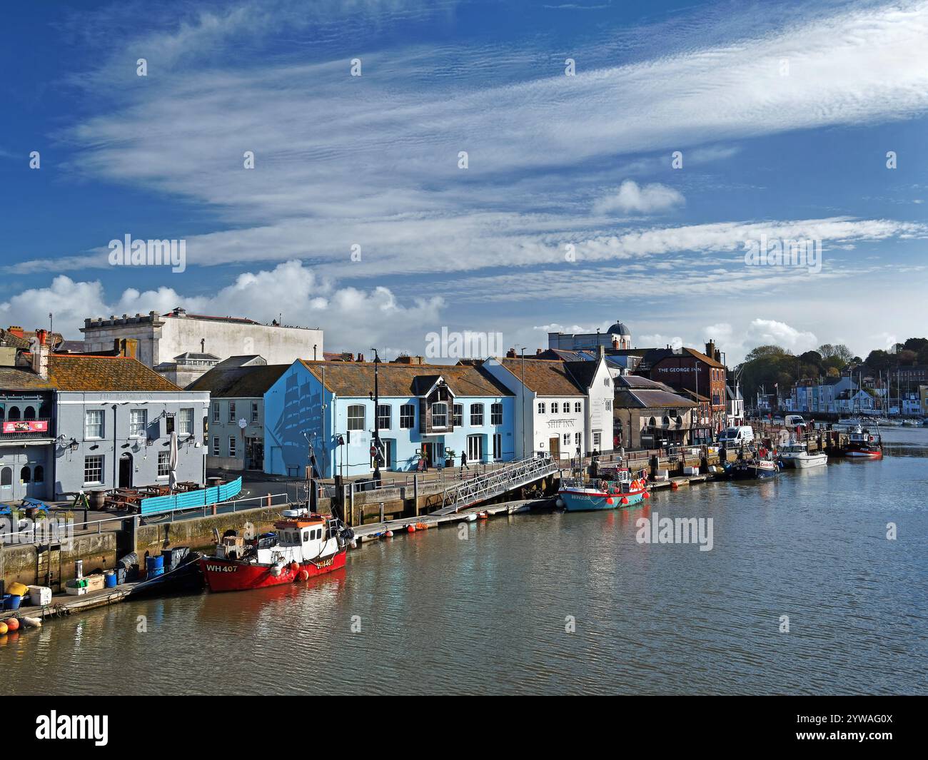 UK, Dorset, Weymouth, Harbour, Custom House Quay Stock Photo - Alamy