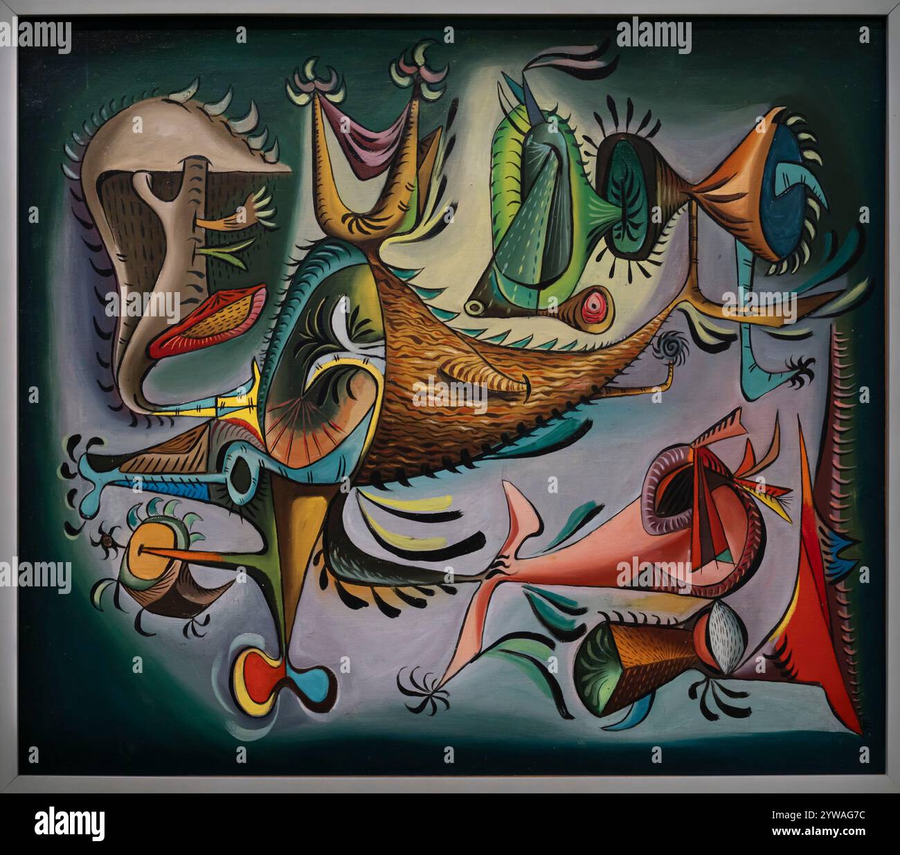 Paris, France - 11 09 2024: Surrealism exposition. Los Blasones magicos ...