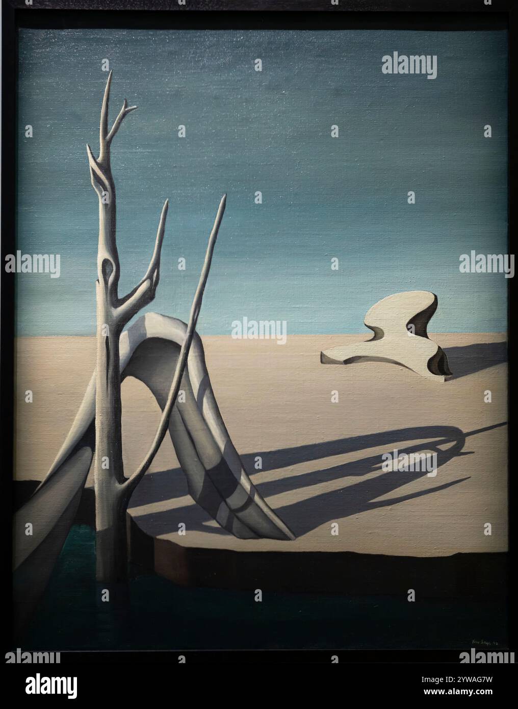 Paris, France - 11 09 2024: Surrealism exposition. Lost Record painted ...