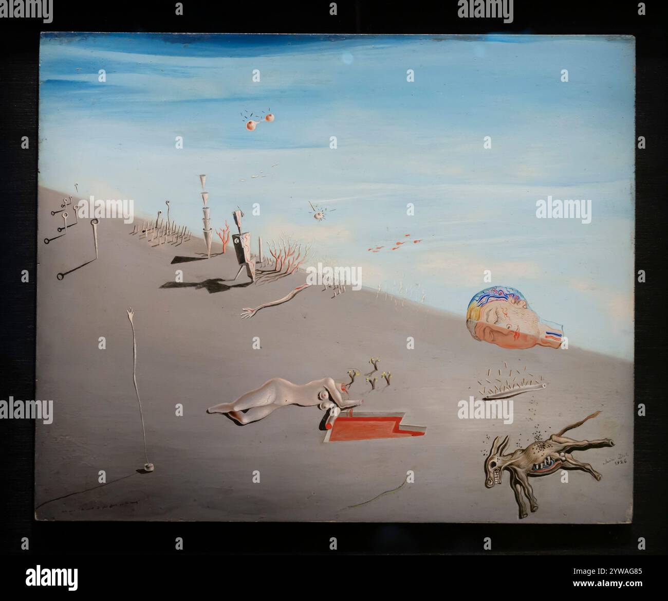 Paris, France - 11 09 2024: Surrealism exposition. Study for Honey is ...