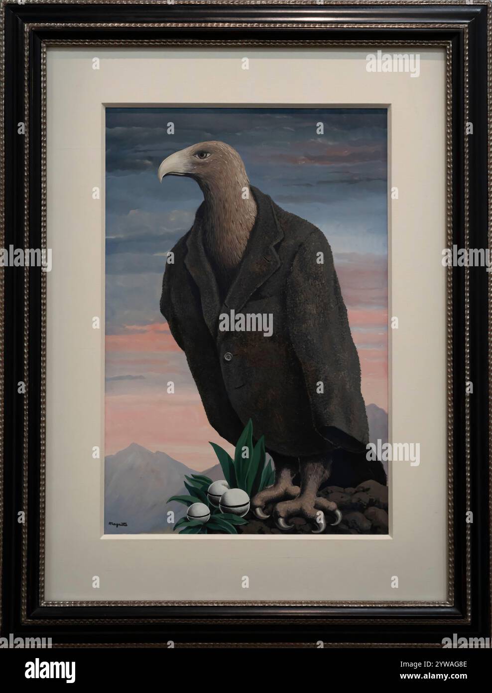 Paris, France - 11 09 2024: Surrealism exposition. The Present painted ...