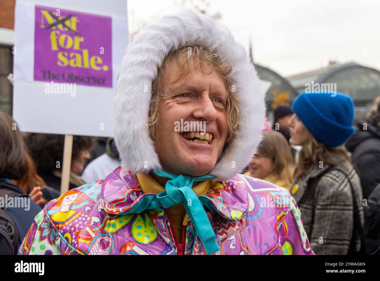 Grayson Perry, potter, activist and cross-dresser supporting the strike ...