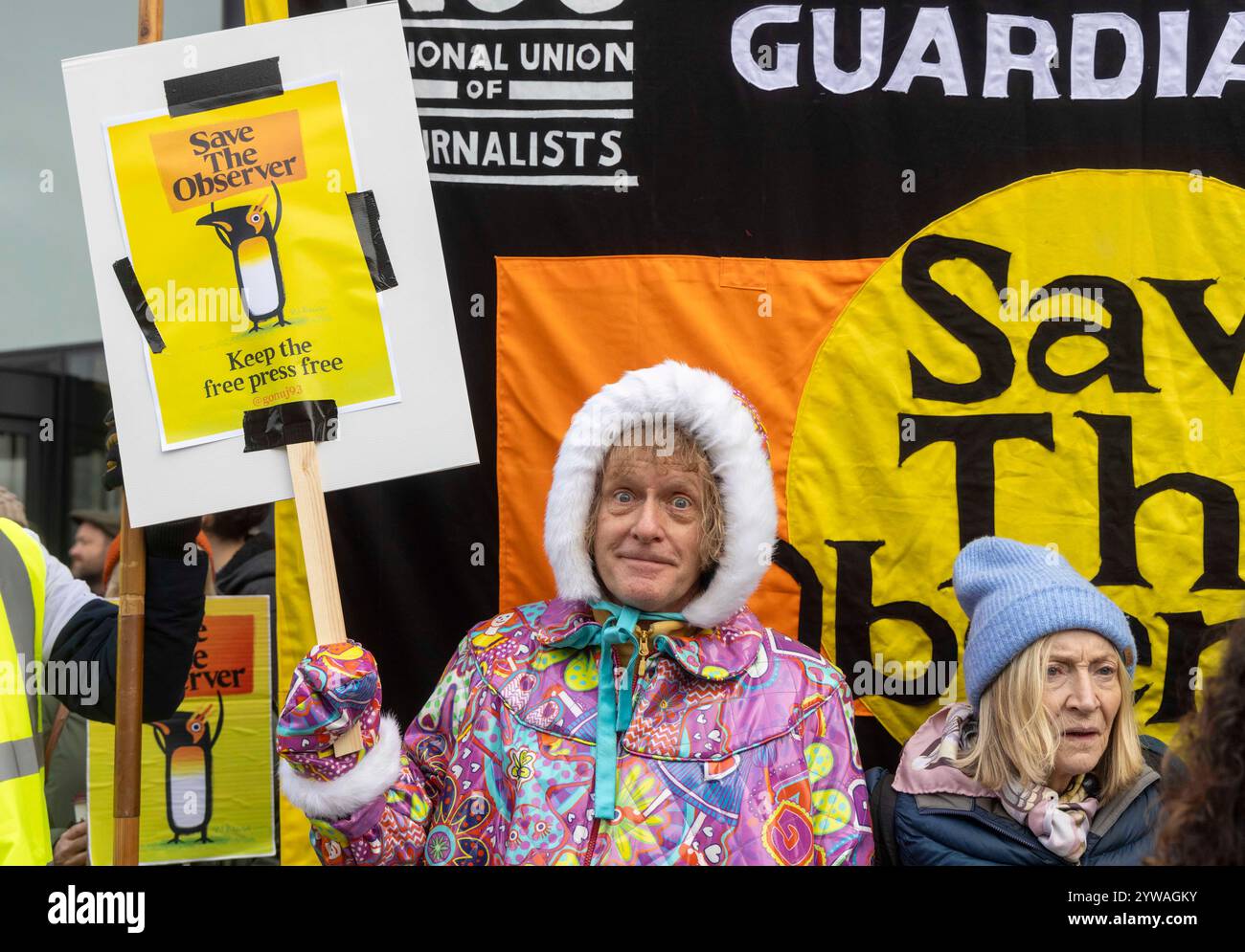 Grayson Perry, potter, activist and cross-dresser supporting the strike ...