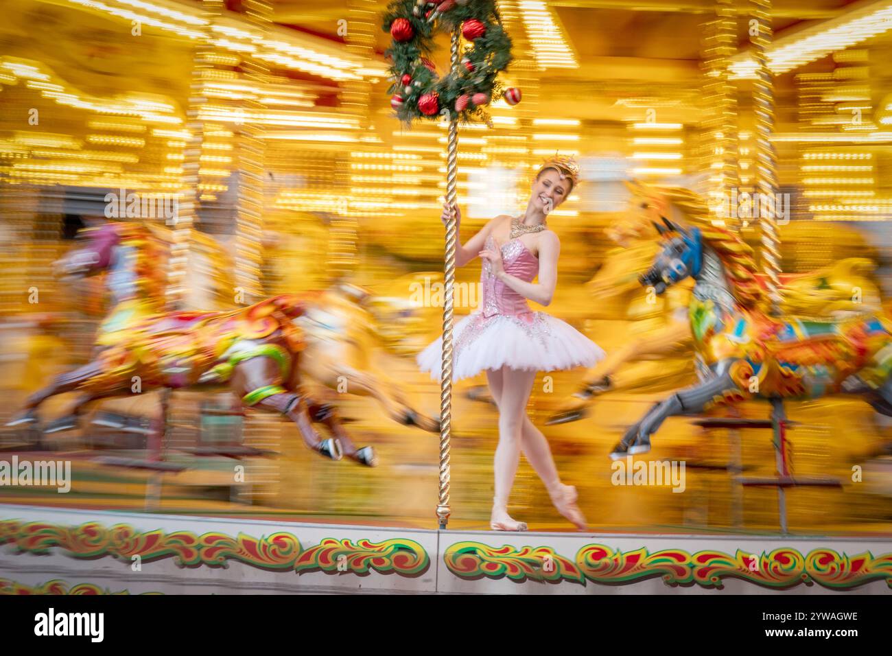 Scottish Ballet dancer Jessica Fyfe as The Sugarplum Fairy poses on a ...