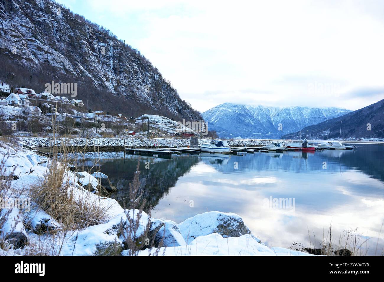 Stunning winter landscape featuring snow hi-res stock photography and ...