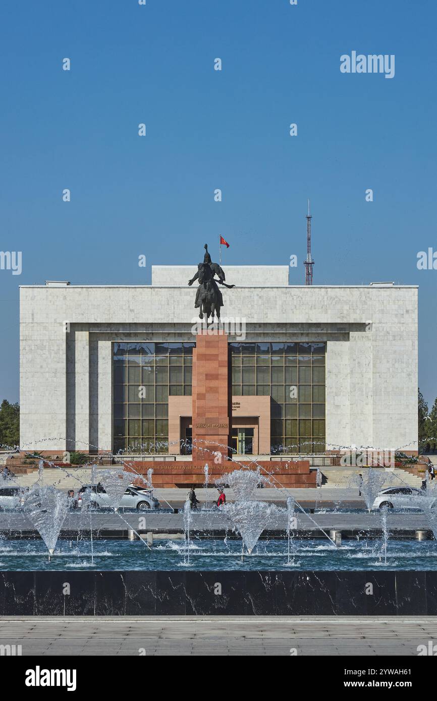 Ala Too main square, capital city center. Historical museum building ...