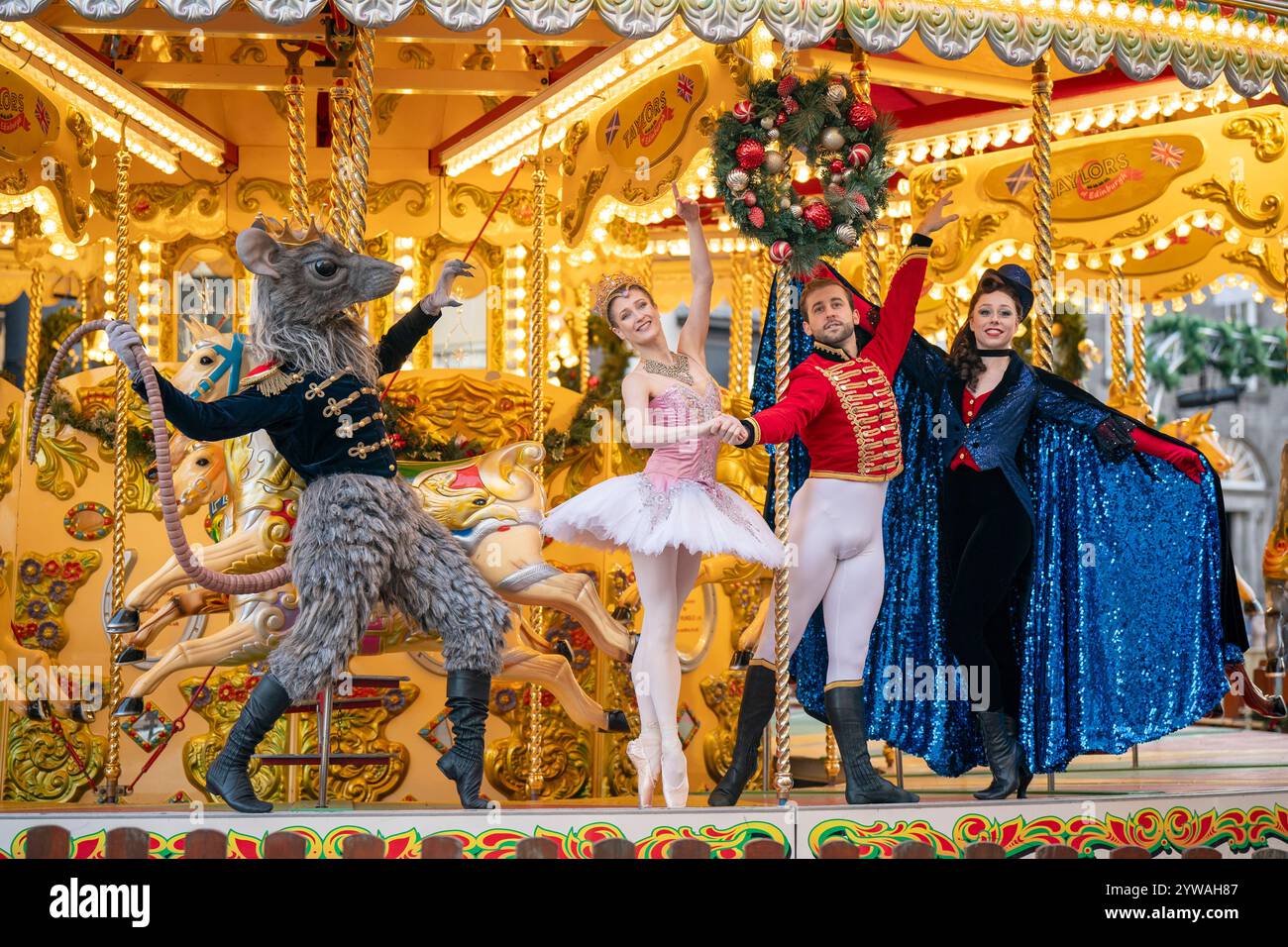 Scottish Ballet dancers (left to right) Javier Andreu as The Rat King ...